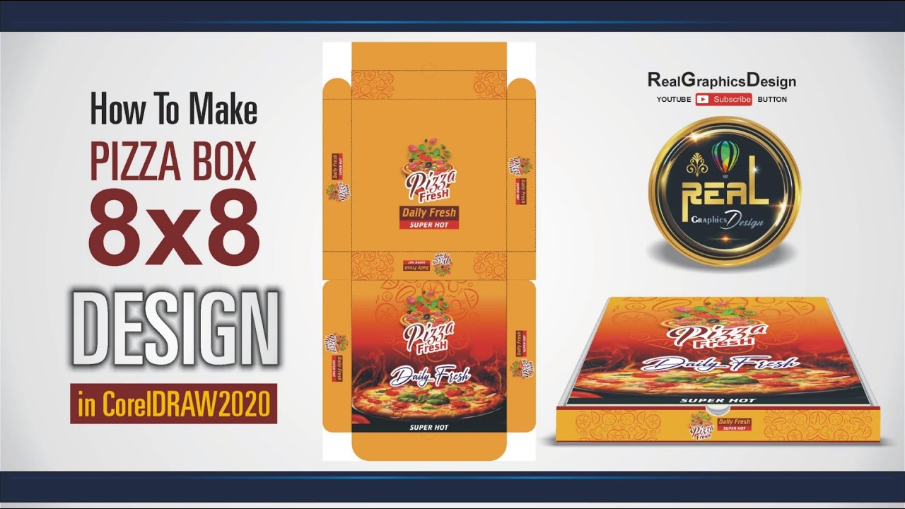 How to make Pizza Box Design Corel draw 2020 - YouTube