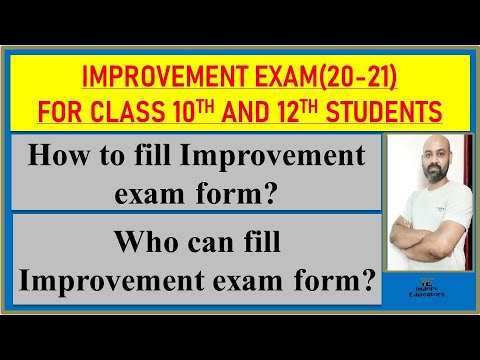 improvement exam for class 10 and 12 | how to fill improvement exam ...