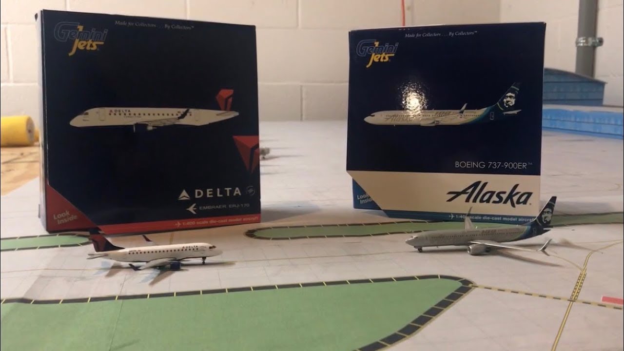 Unboxing: GeminiJets 1:400 Delta E170 & Alaska 737-900ER - YouTube