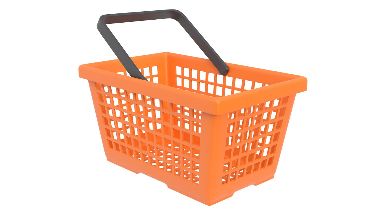3D rendering of a plastic shopping basket model. Blender Market, CGtrader (no sound) - YouTube