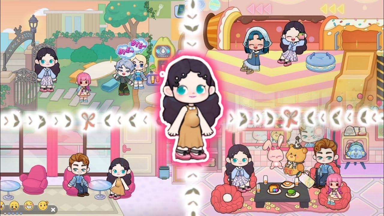 Bella,s Sweet life momments in game world my happy family series - YouTube