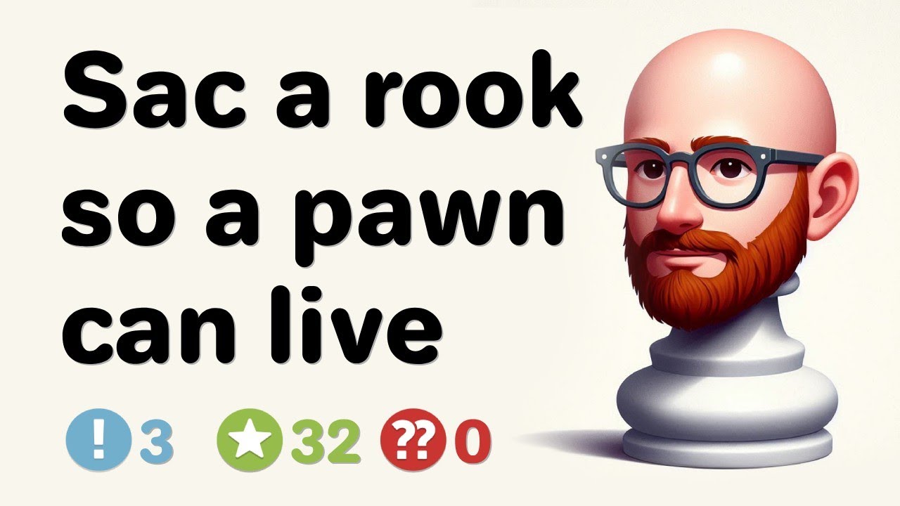 Sac a rook so a pawn can live - YouTube