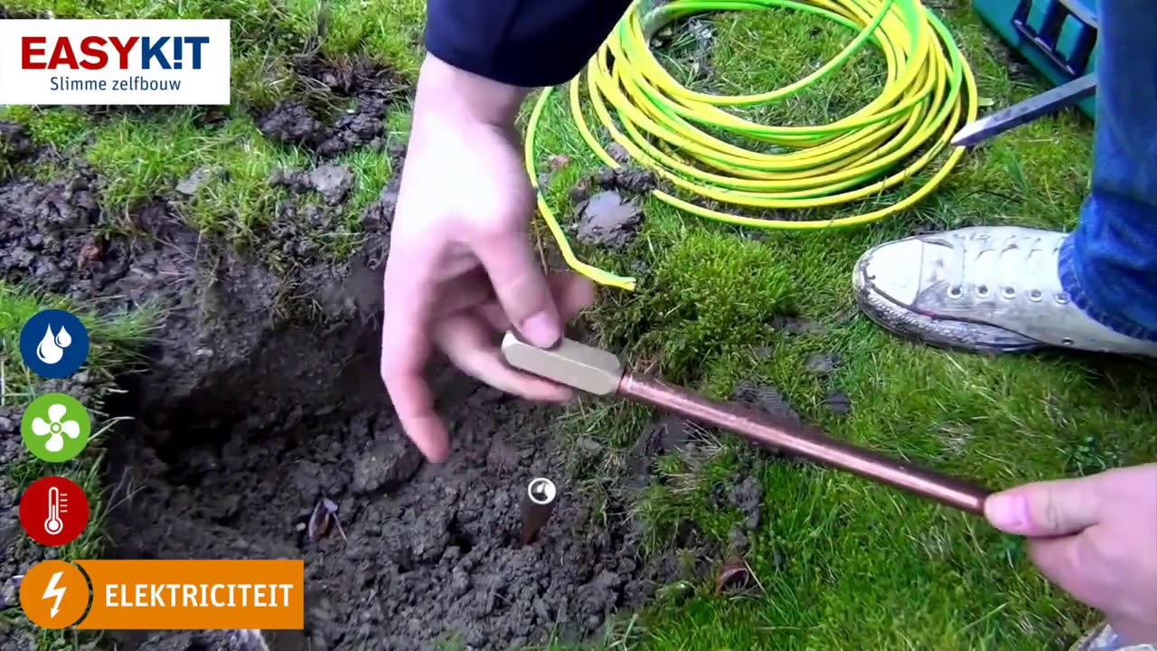 Zelf je aardingspen plaatsen - YouTube