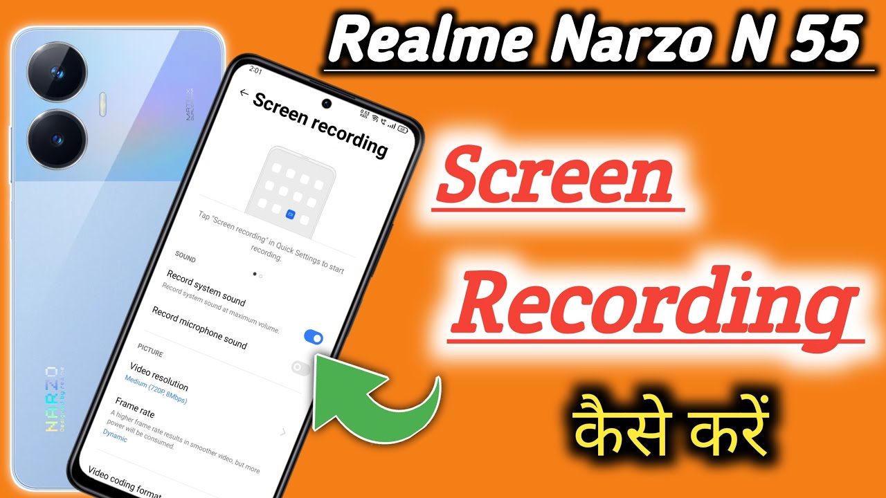 How to screen recording in Realme narzo n55 | Realme narzo n55 Screen ...