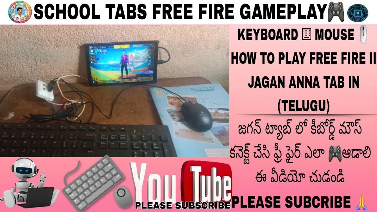 JAGAN TAB LO KEYBOARD MOUSE CONNECT CHESI FREE FIRE GAMEPLAY జగన్ ...