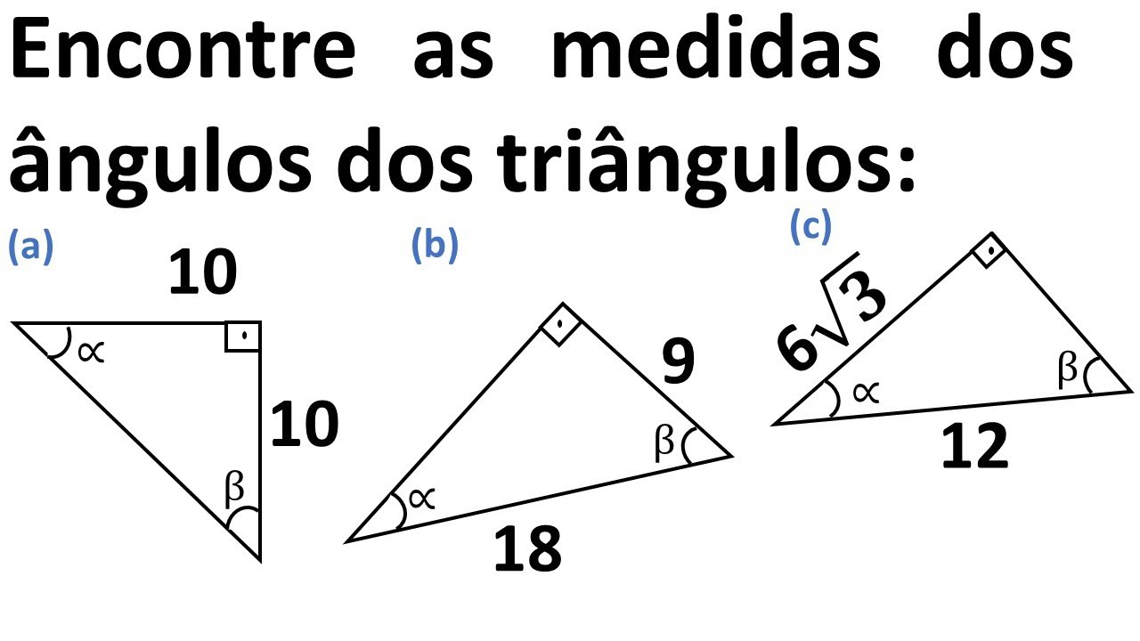 Angulos Do Triangulo De Trigonometria