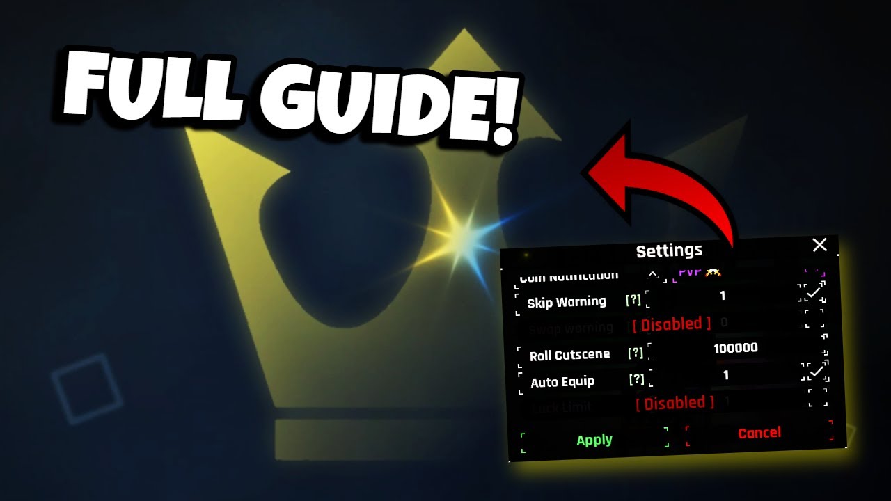 *BEST* Settings Guide for Sol's RNG Era 8!! - YouTube
