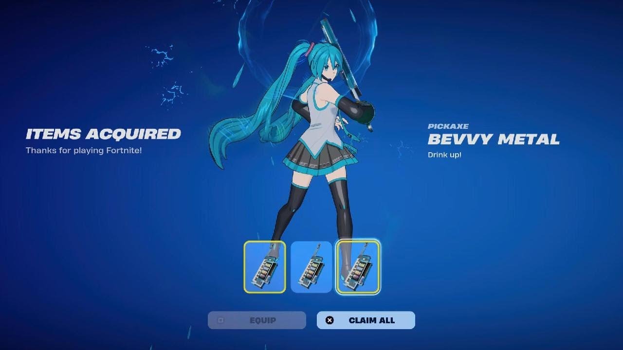 Bevvy Metal Keytar Fortnite as Backbling & Pickaxe - YouTube