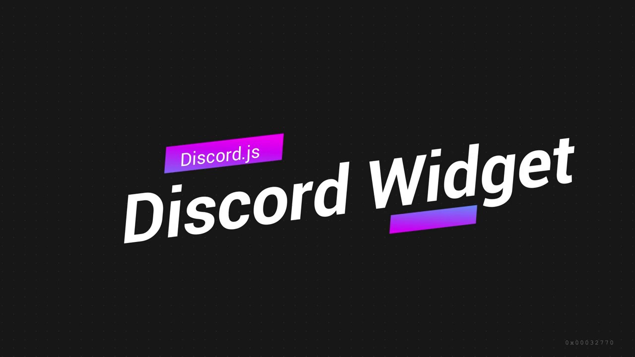 Website Discord Widget - YouTube