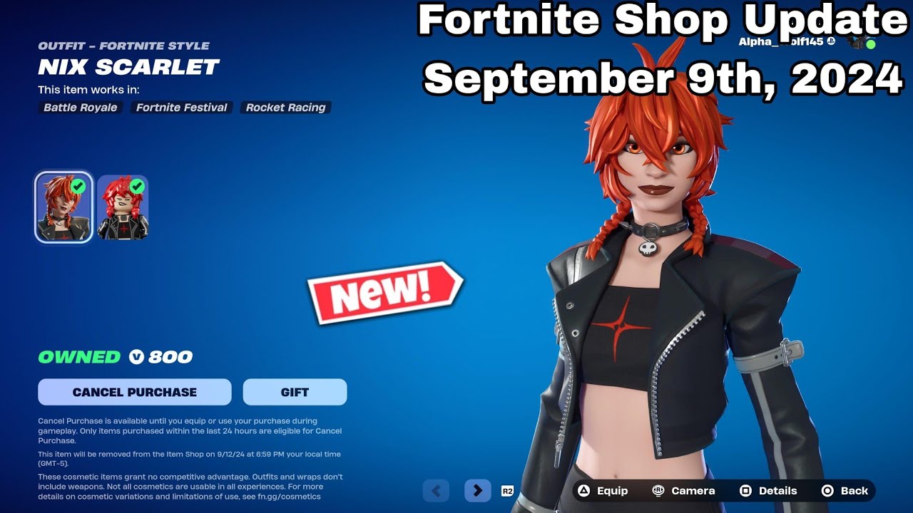 Fortnite: Item Shop Review [september 9th, 2024] (Fortnite Chapter 5 ...