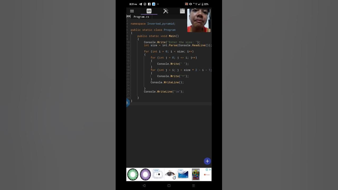 "INVERTED TRIANGLE" C# CODE/ HOW THIS PROCESS - YouTube