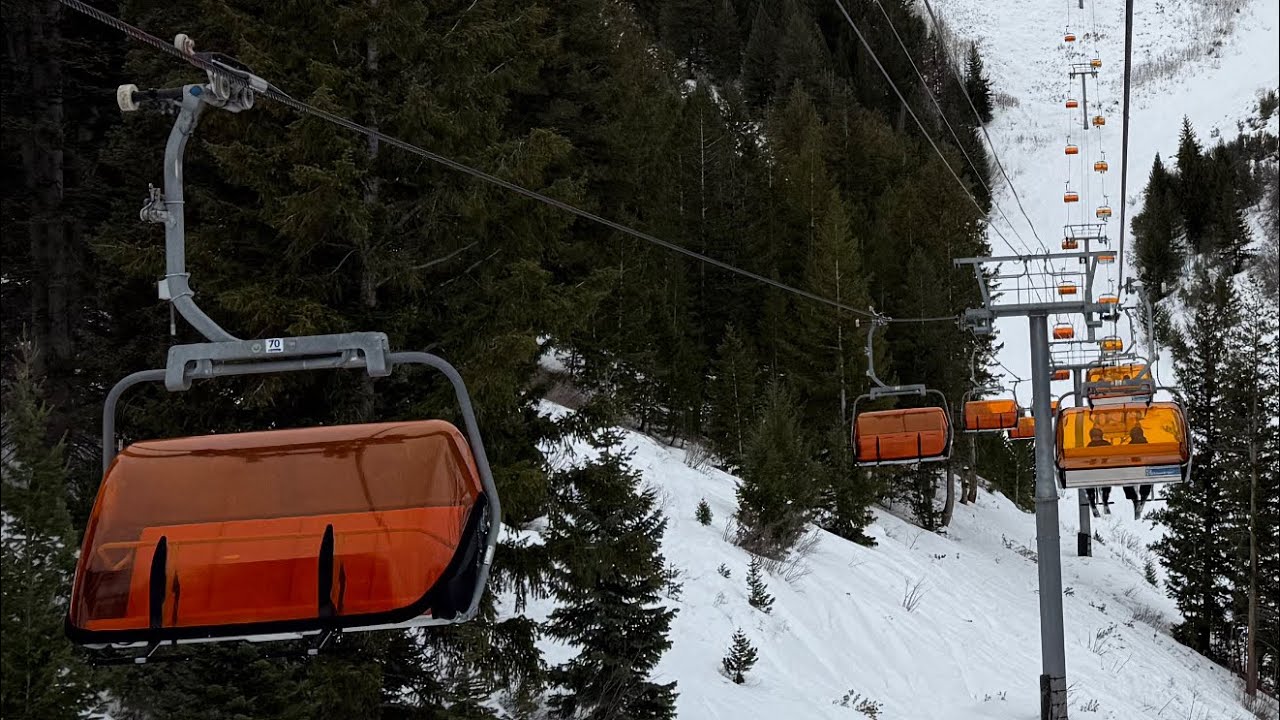 Orange Bubble Chair Lift & Ski | Park City Mountain - YouTube