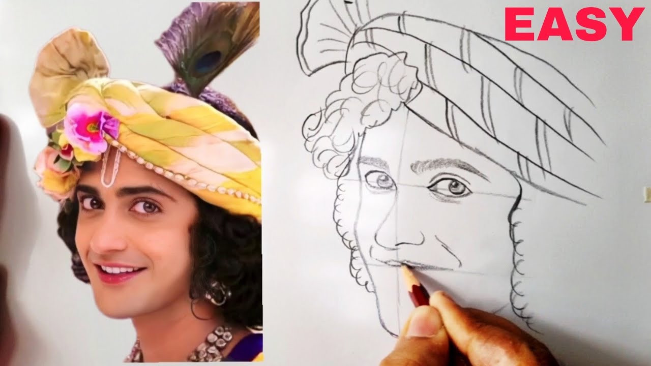 Radhakrishna serial Sumedh Mudgalkar Drawing - YouTube