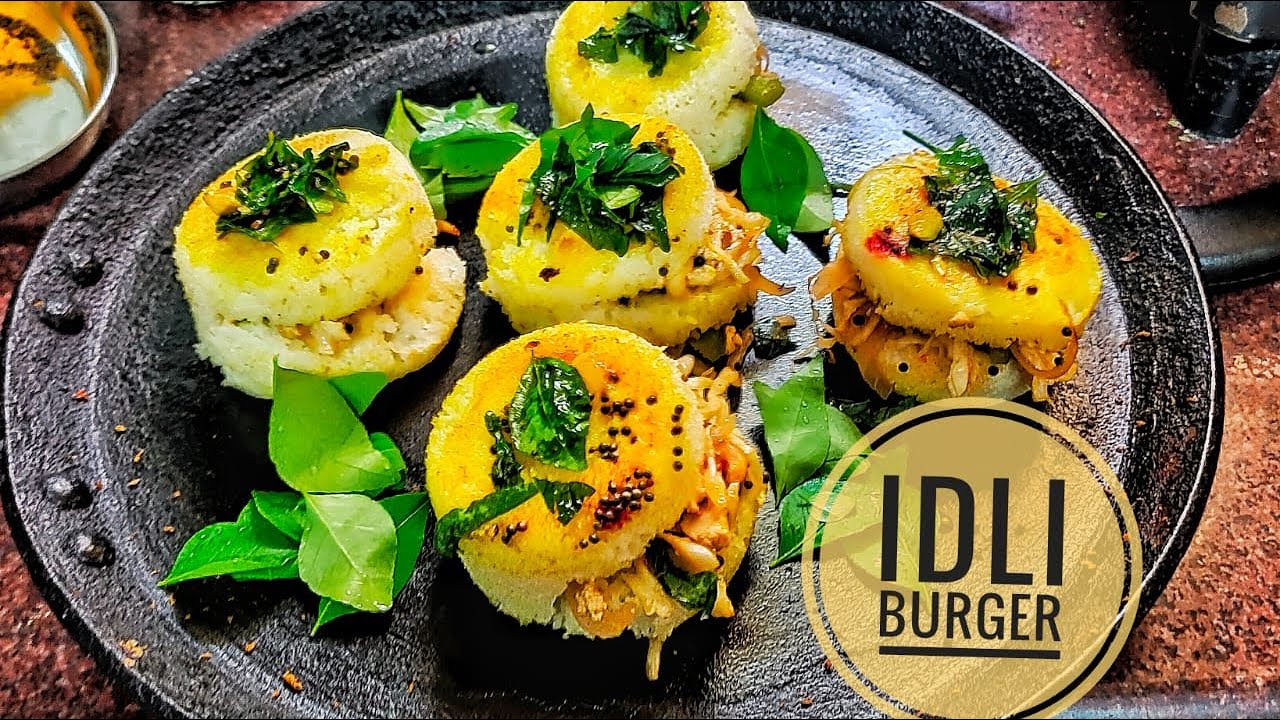 Healthy Idli burger | Burger with less carbs | Unique Burger - YouTube