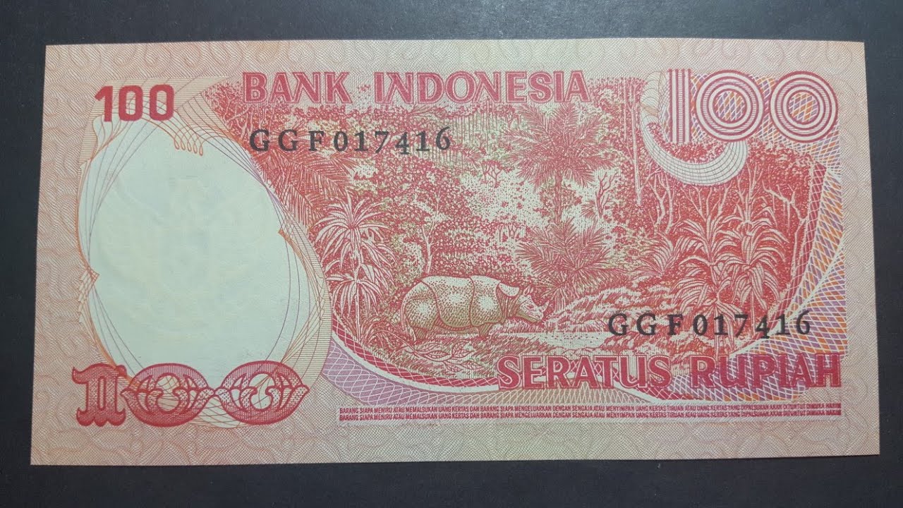 Indonesia pair of 100 rupiah banknotes 1977 - YouTube