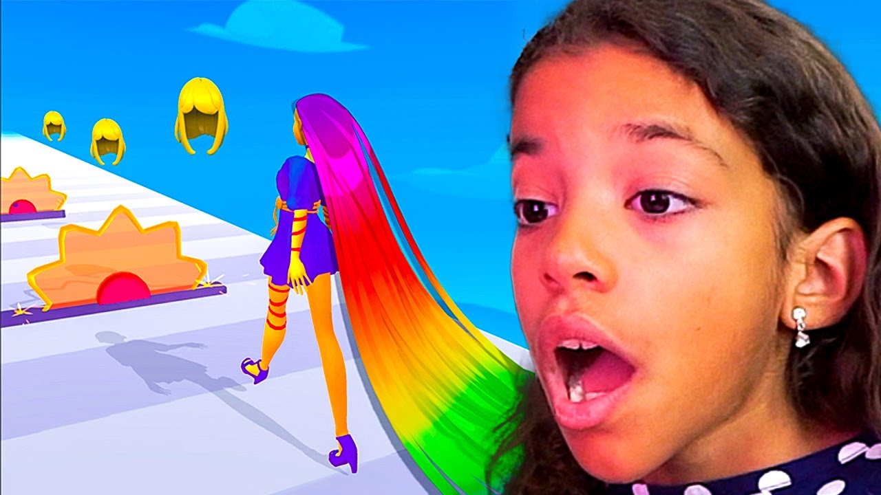 Hair Challenge Game Longest Hair Ever | Highest Score | Girls Fun ...