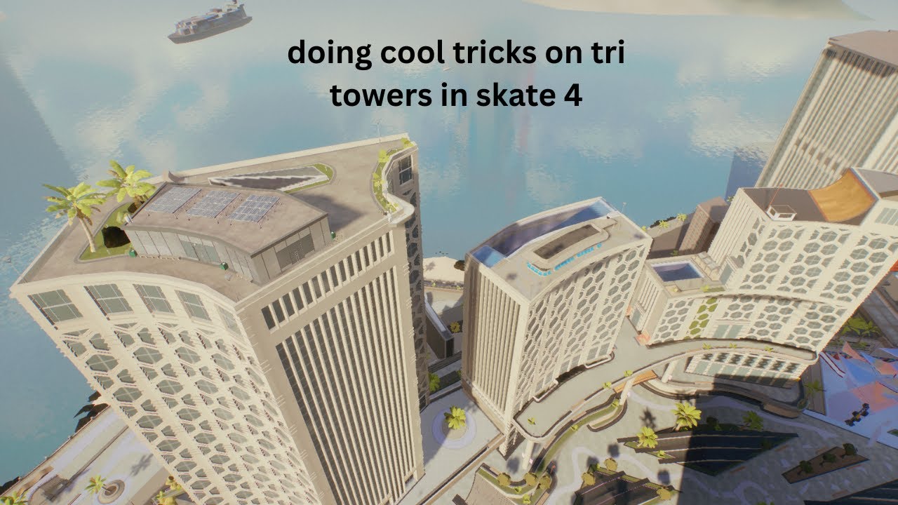 Doing cool tricks on tri towers in skate 4 - YouTube