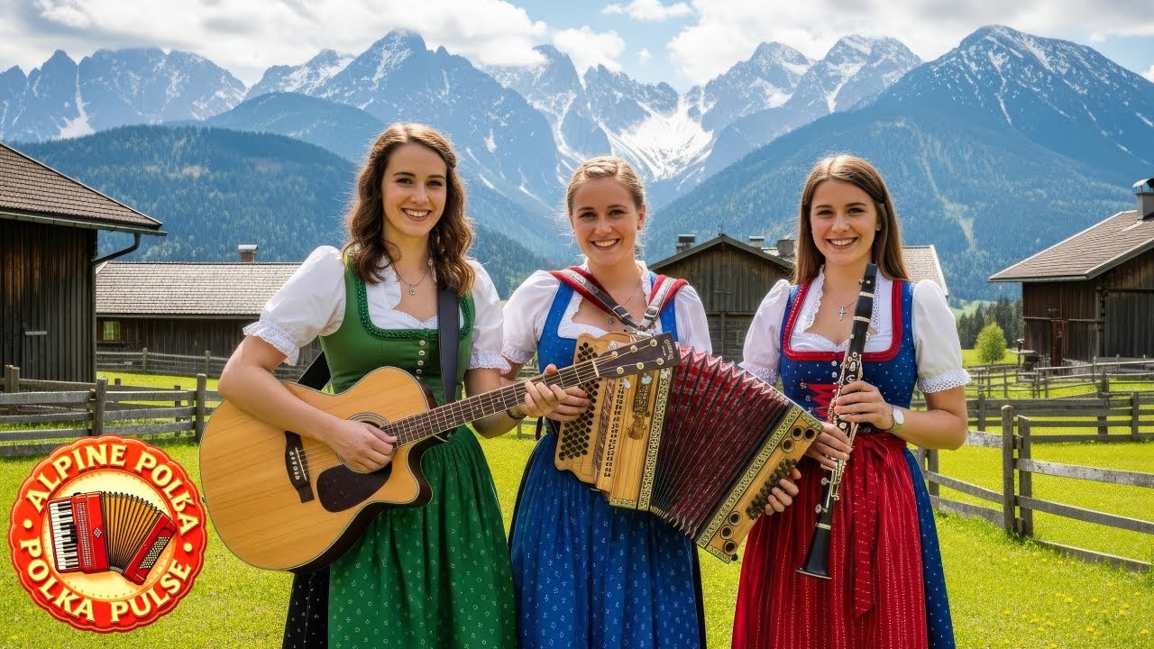 🌄 Beautiful German Folk Music – Relaxing Bavarian Village & Countryside ...