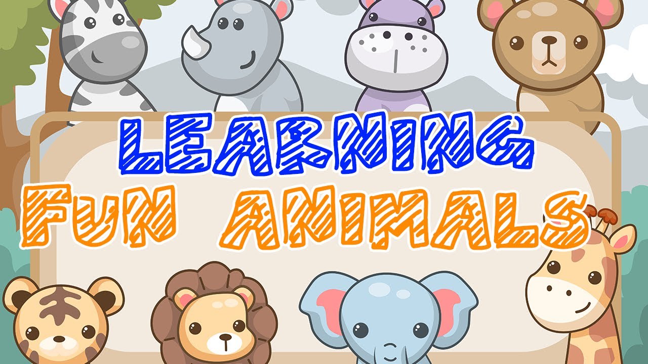 Learning Fun Animal for Kids - Tigers Giraffe Hippo - Engaging For All ...
