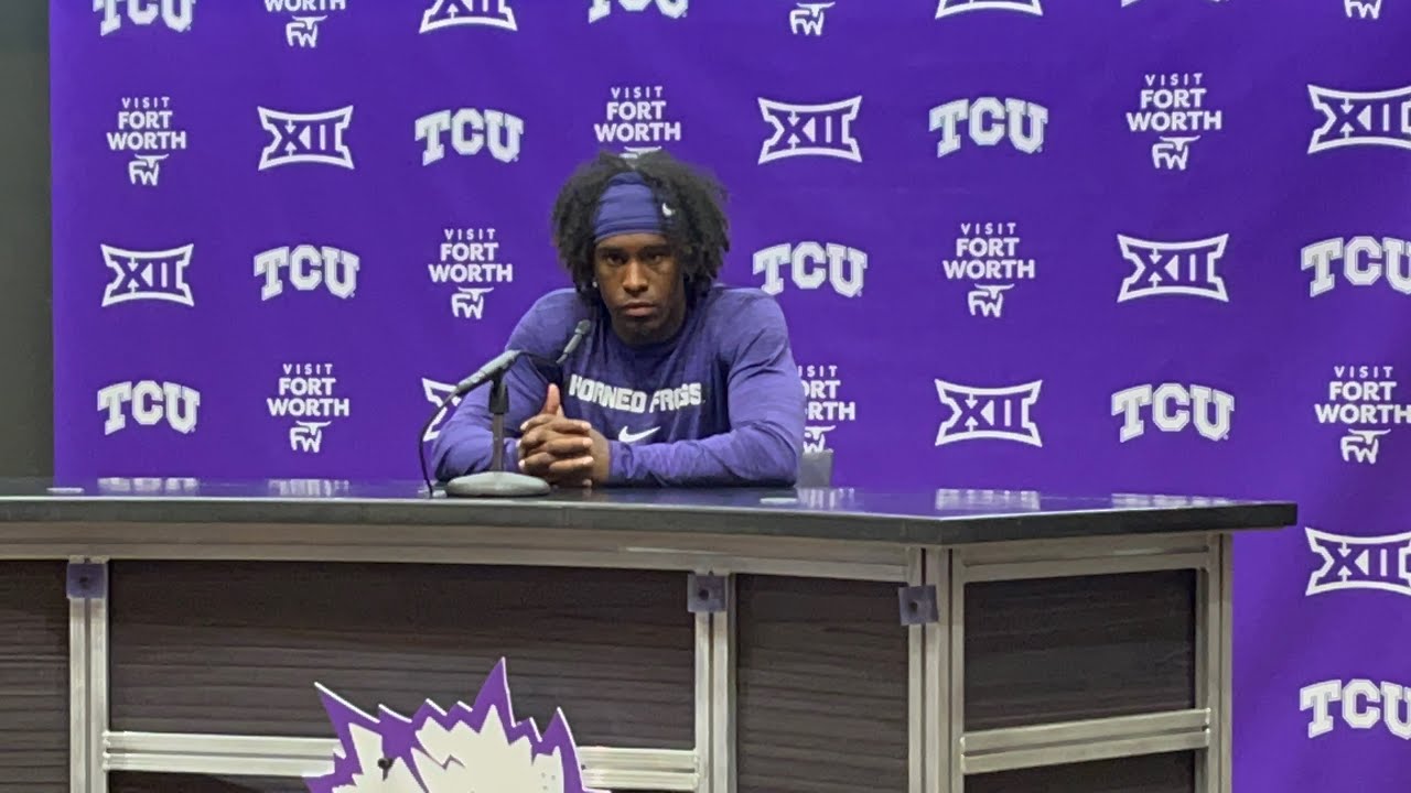 TCU WR Jaylon Robinson talks win over Nicholls - YouTube