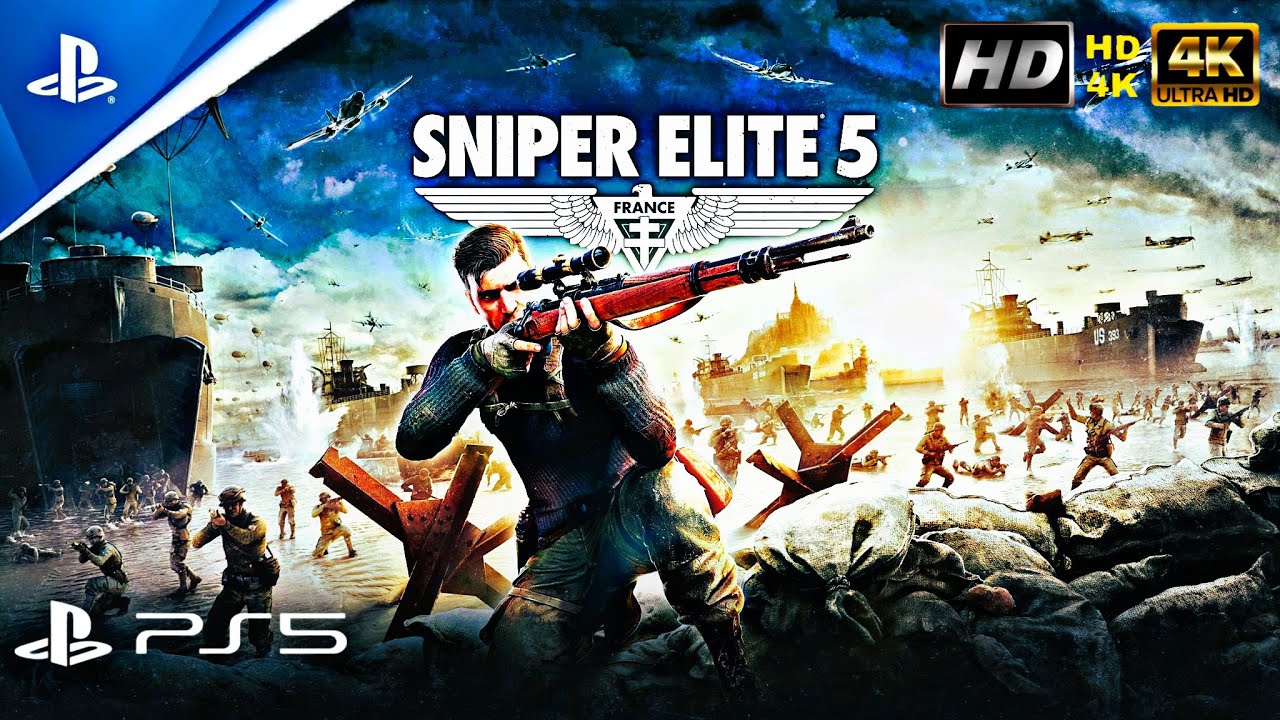 Sniper Elite 5 Action Game, (PS5) WWII Detail playing Ultra HD (HDR) 4K ...