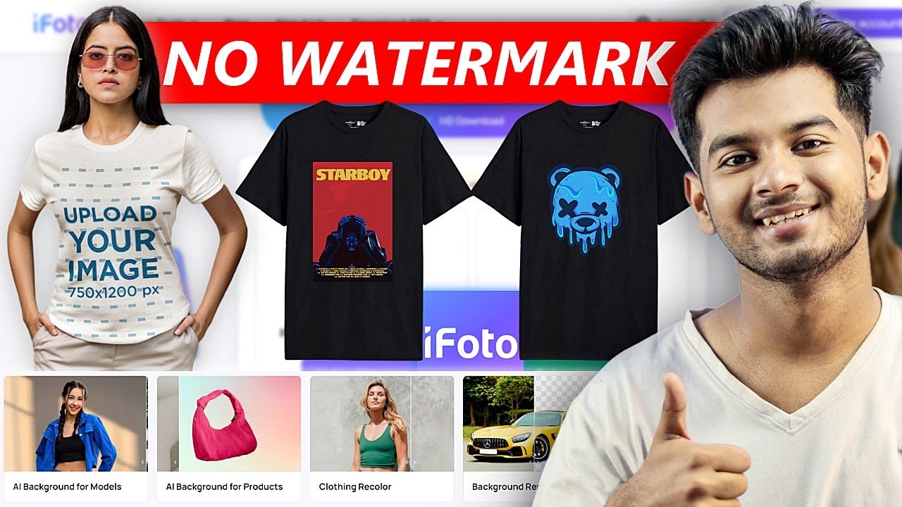 100% FREE HD | Make Viral T-Shirt Designs & Mockup with iFoto AI - YouTube