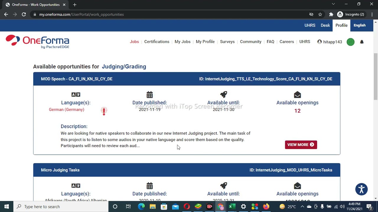 UHRS EARNING ONEFORMA NO MINIMUM PAYOUT (EARN 100 DOLLAR IN MONTH) - YouTube