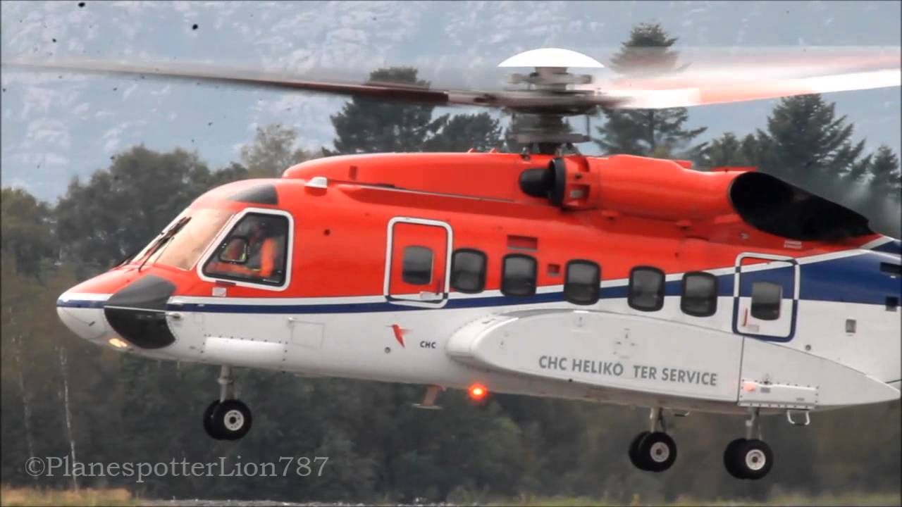 Friendly Pilot waves at me!! CHC Helikopter Service S-92 Landing at ...