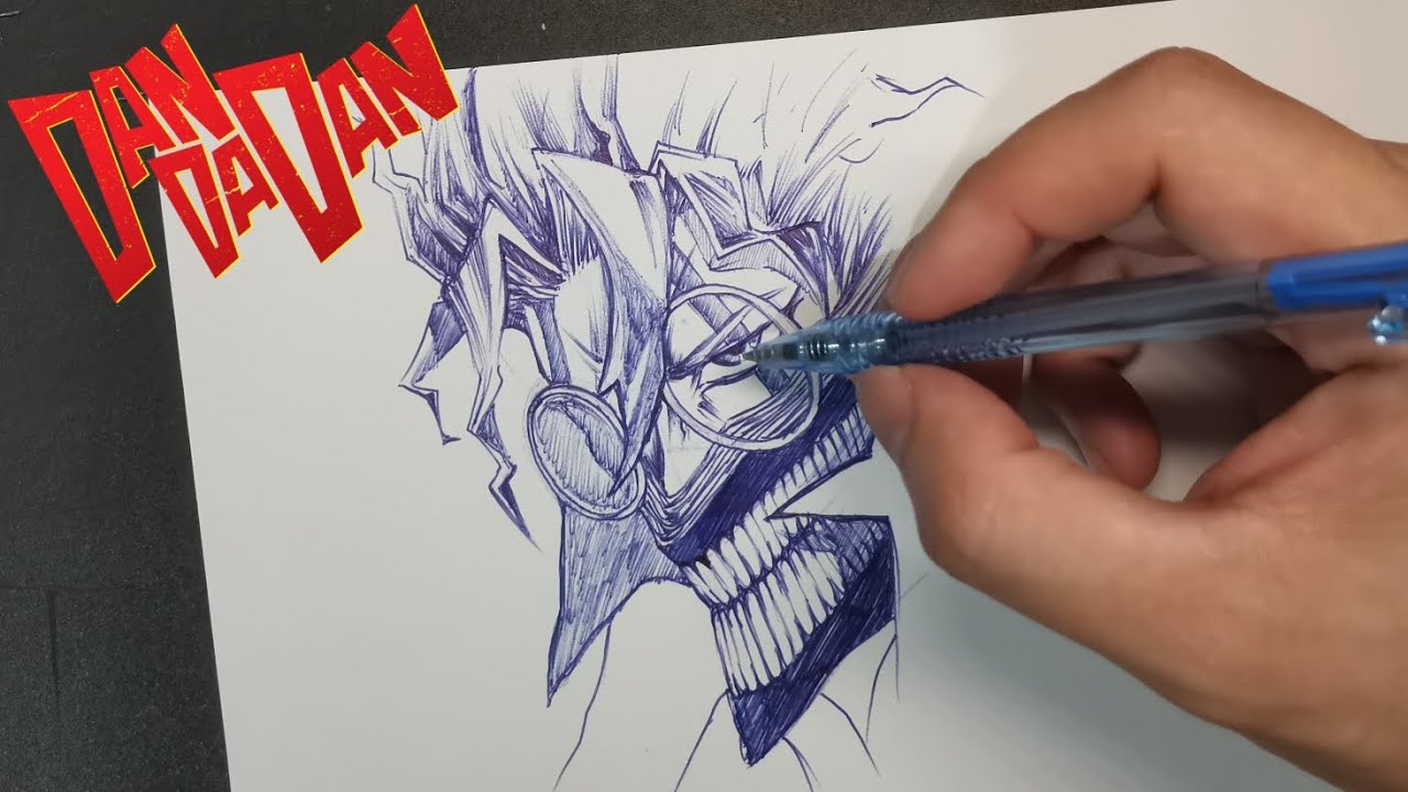 Drawing Ken Takakura using Ball Pen | Dandadan - YouTube