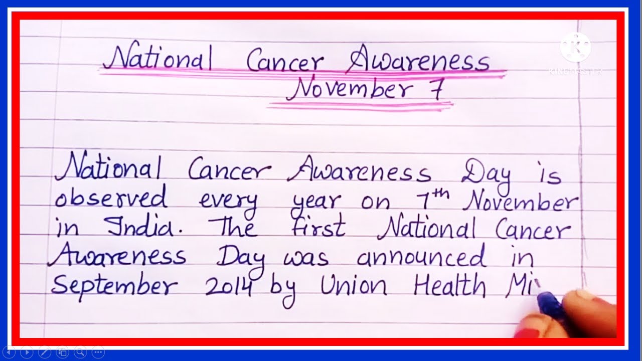 Essay on Cancer Awareness day November 7 in English| Paragraph on ...