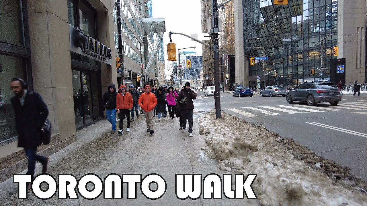 Toronto Walk on Bay Street from Nathan Phillips Square to Lakeshore ...