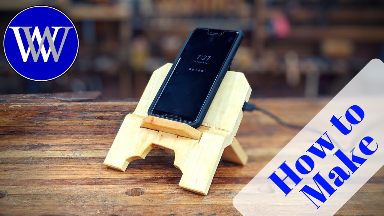 How to Make a Wireless Charging Phone Stand Roubo Style book stand ...