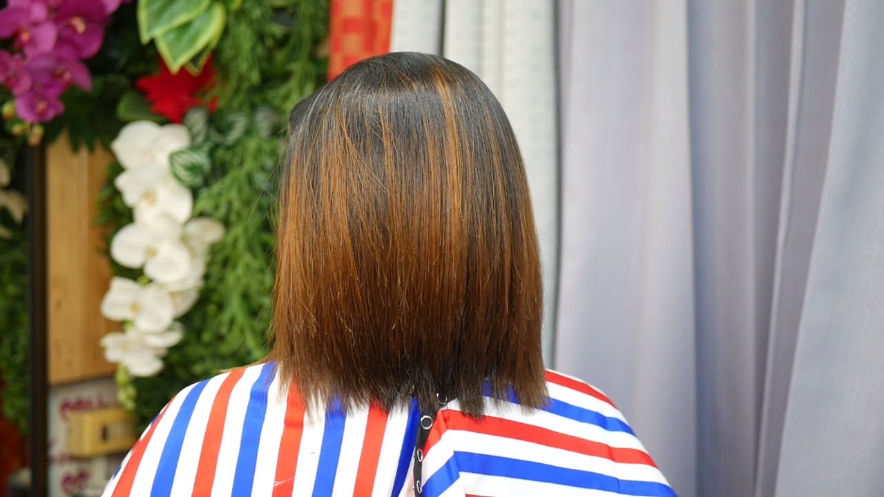 Haircut hair style change you look beautiful slide hair สไลค์ผมปลายแหลม ...