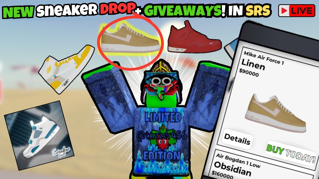 NEW SHOE DROP IN Sneaker Resell Simulator Roblox - Live Giveaways - YouTube