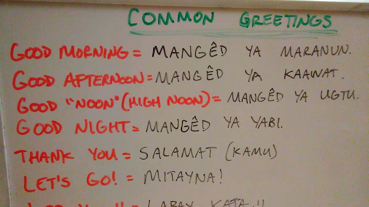 Let's Learn Ayta Mag-Indi - Common Greetings - YouTube