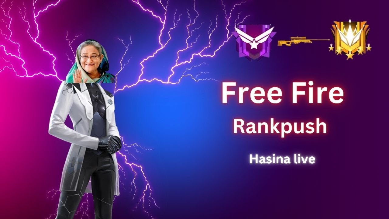 free fire live hasina 😲 awm game play with panel🤕 Rankpush - YouTube