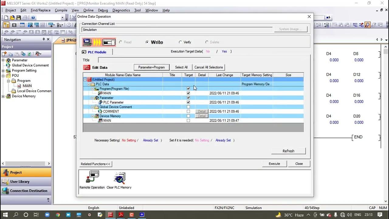 #PART30 FLOATING ADD,SUB,MUL,DIV ARITHMETIC in GX WORKS2 Programming Software #MITSUBISHI #PLC ...