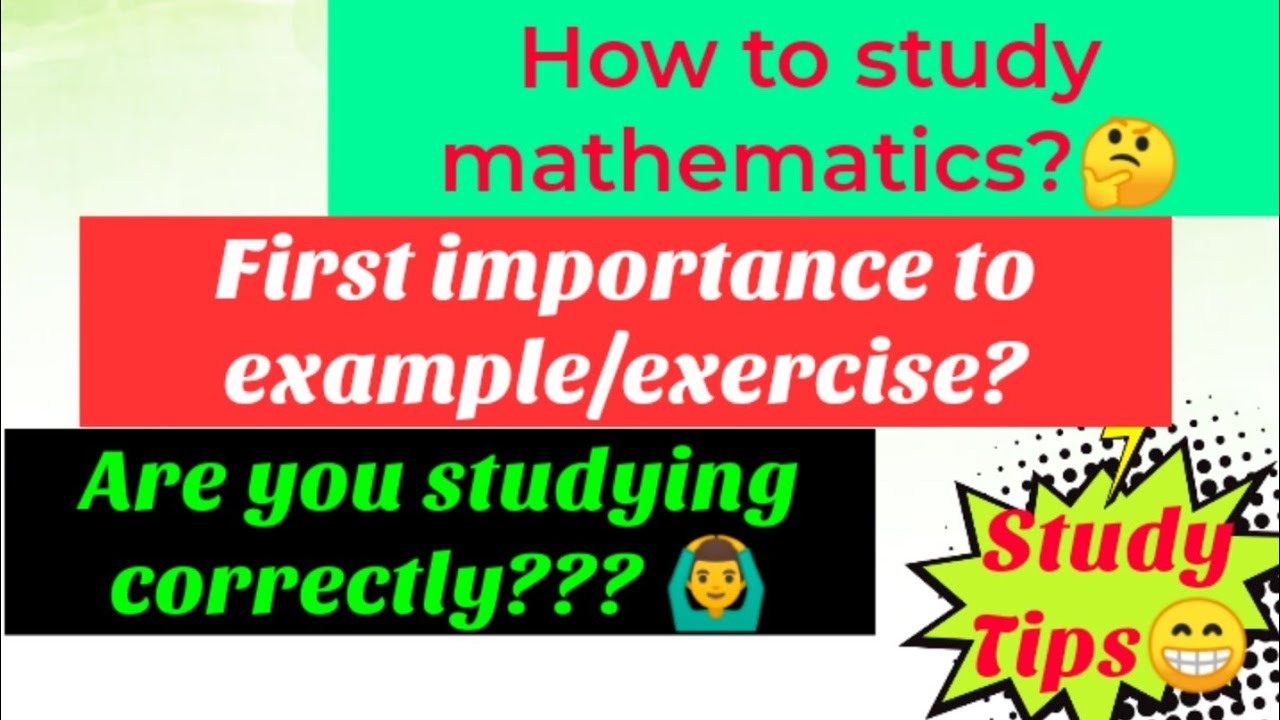 How to study mathematics?? - YouTube