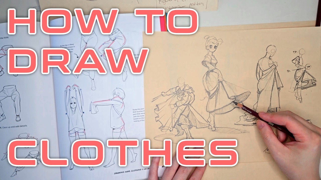 Clothes and Fabric Drawing Fundamentals - YouTube