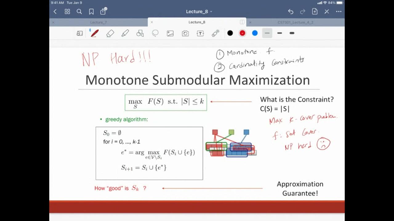 Optimization in Machine Learning (Lecture 9):Submodular Maximization and Greedy - YouTube