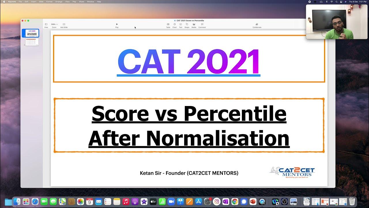 CAT 2021 Score vs Percentile After Normalisation | A Predicted/Guesstimation Numbers - YouTube