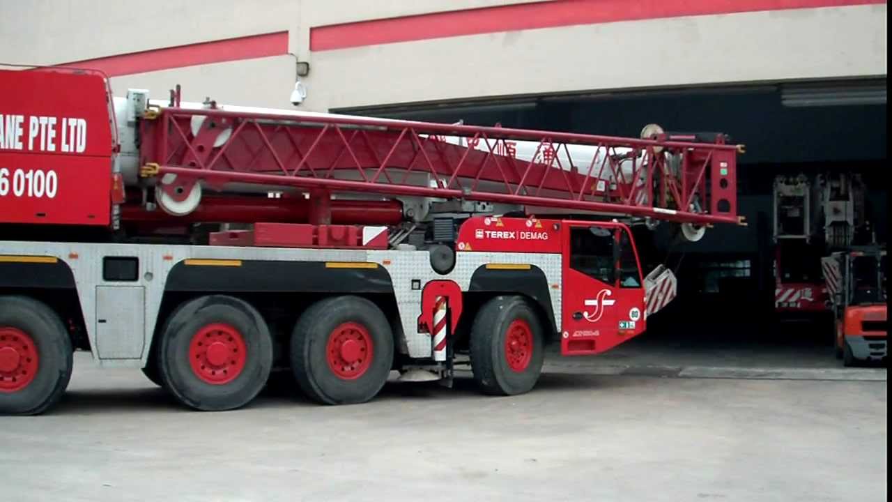 Terex Demag AC 160-2 , Tong Soon Crane Pte Ltd - YouTube