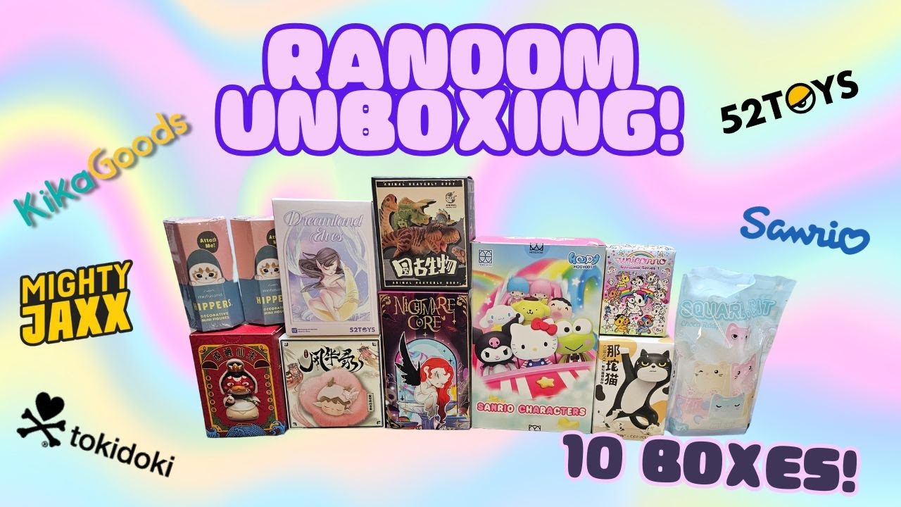 Random Mysterybox Unboxing! 10 blindboxes! KIKAGOODS, TOKIDOKI, 52TOYS ...