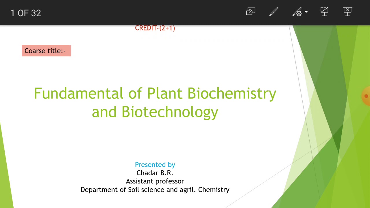 Introduction to Plant Biochemistry - YouTube