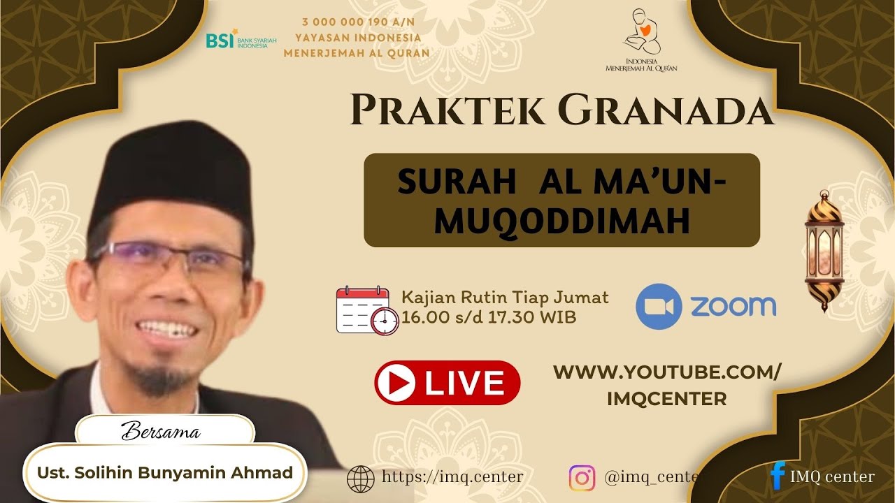 20260130 Jum'at - Menerjemah AlQur'an dgn Metode GRANADA di *Surah AL ...
