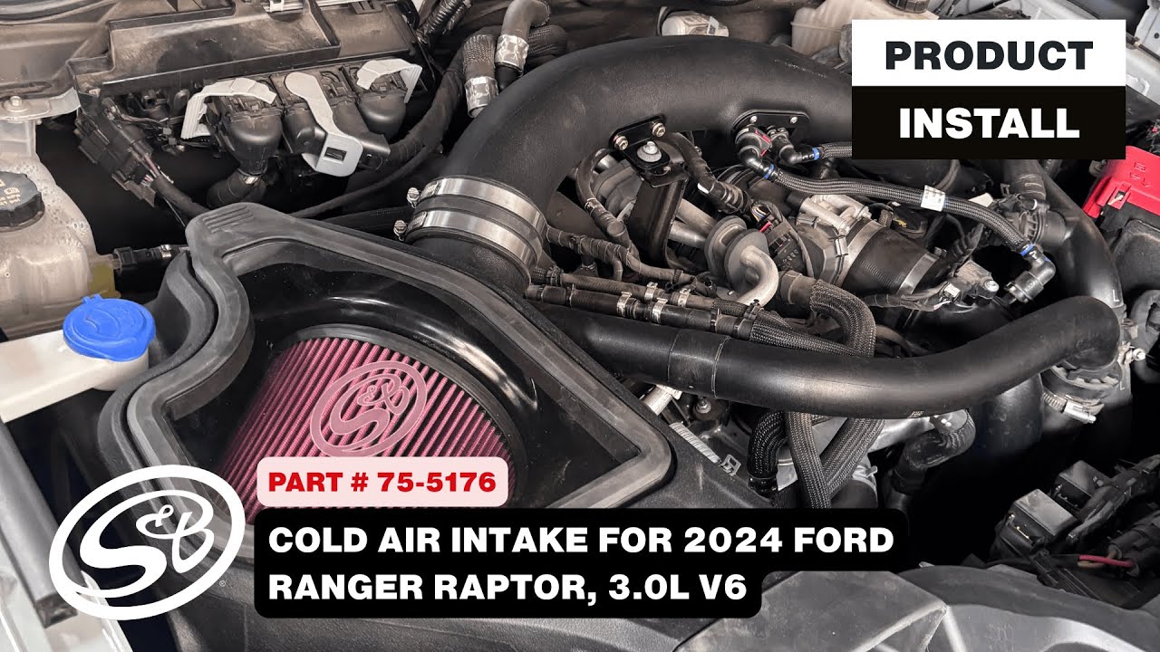 S&B Intake Install | 2024 Ford Ranger Raptor, 3.0L V6 - YouTube