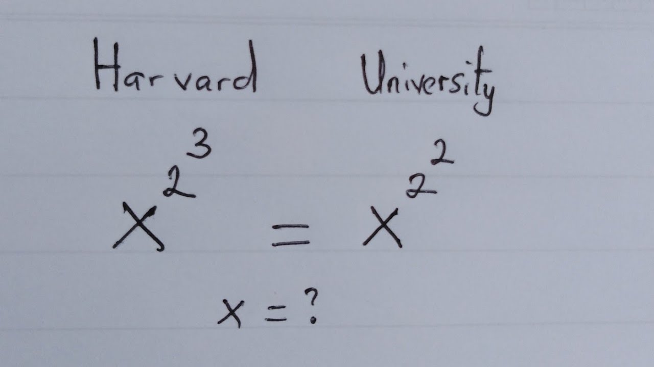 Harvard University 🎓 Entrance Exam | Can you solve ? - YouTube
