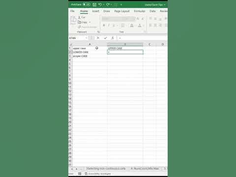 Convert String to Upper Case, Lower Case and Proper Case in Excel - YouTube