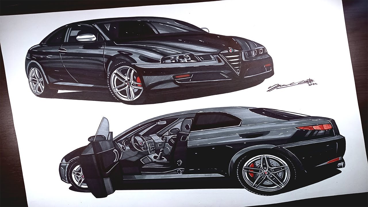 Customer Drawing : Alfa Romeo GT | Time Lapse - YouTube