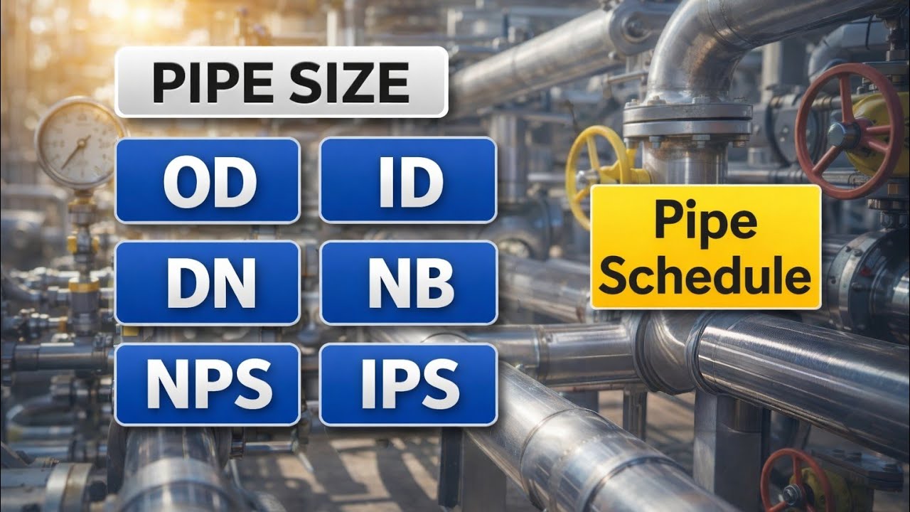 PIPE SIZE OD ID DN NB NPS Pipe Schedule IPS - YouTube